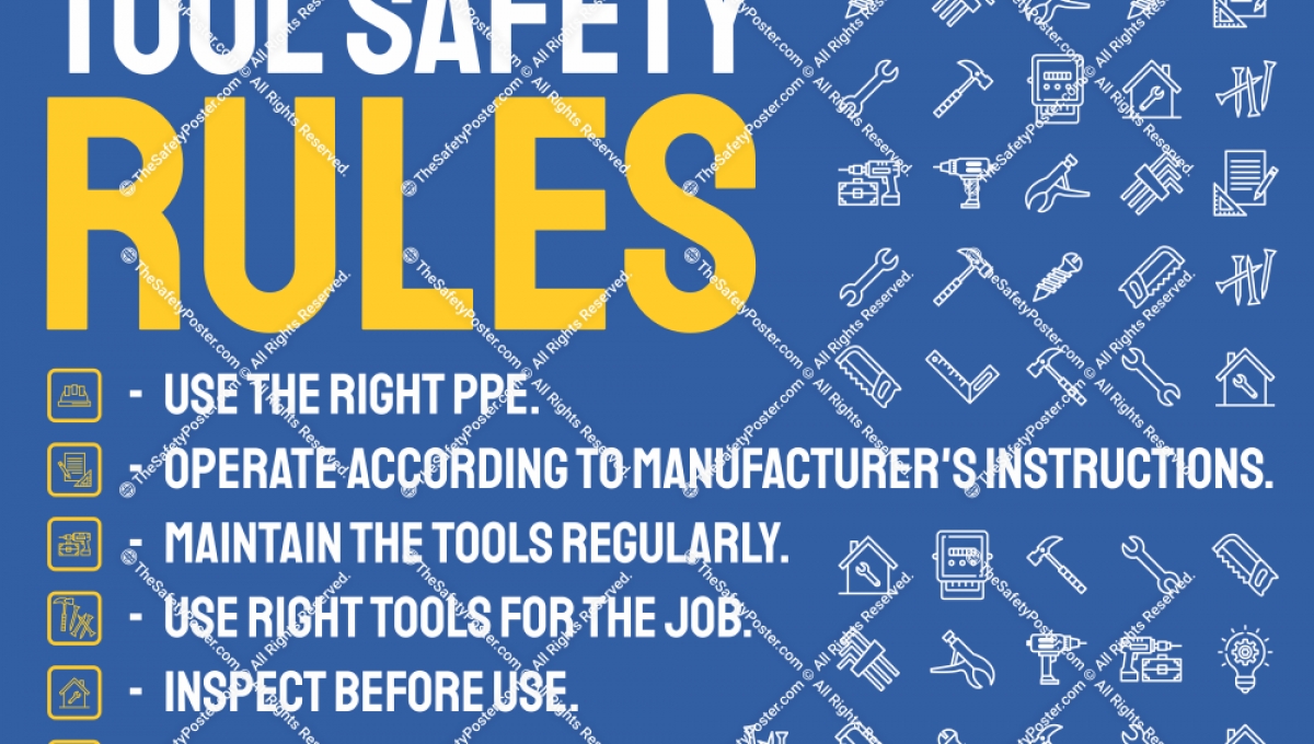 Tool safety rules | Tool safety | Tool safety poster | Industrial ...