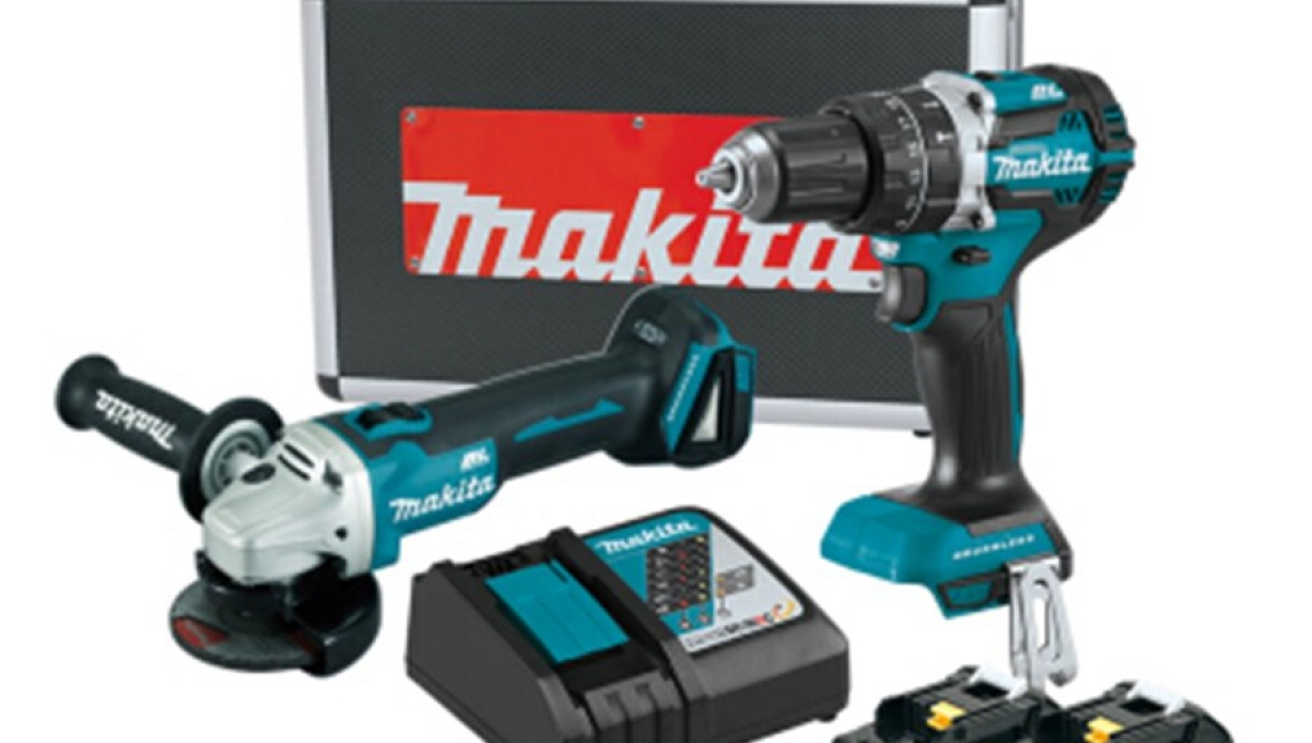 Cordless Combo Kit | Hammer Driver Drill + Angle Grinder | Makita DLX2178T /18V/ | Cordless ...