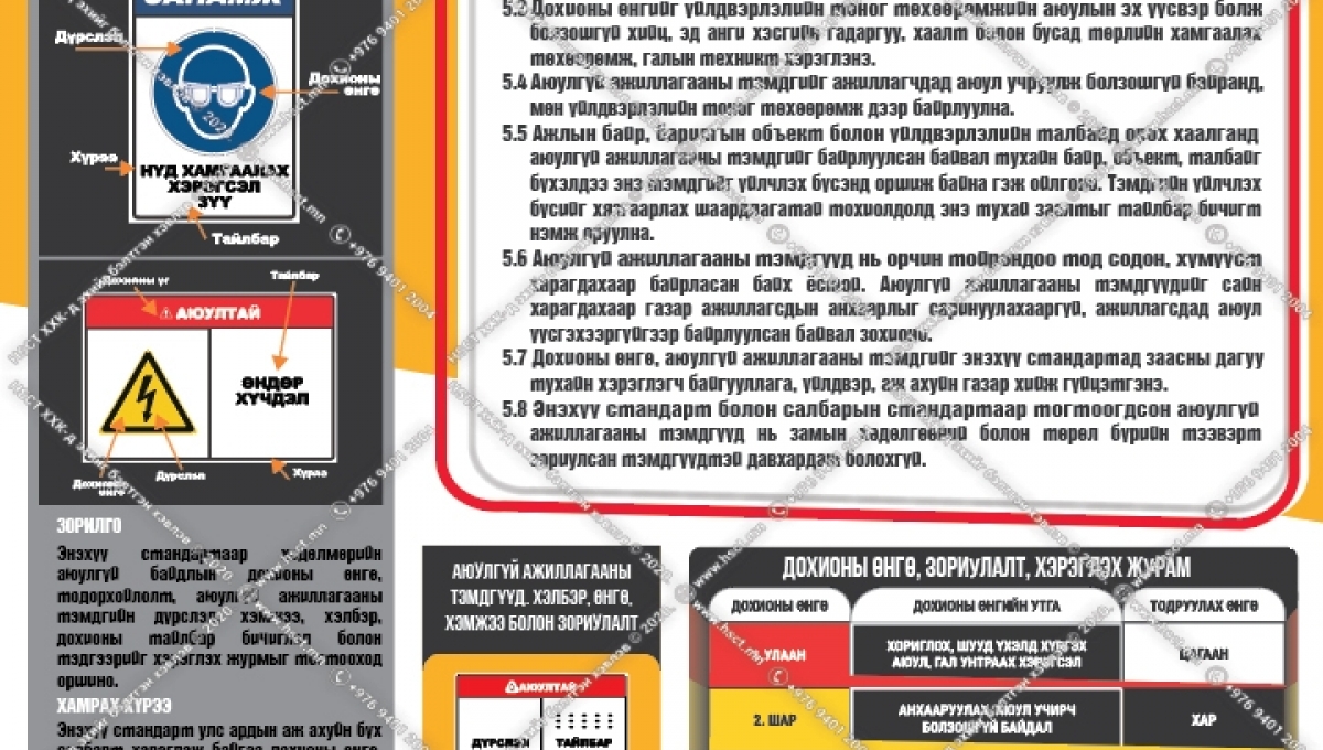 Хөдөлмөрийн аюулгүй байдлын тэмдэг тэмдэглэгээ B1b07 Хөдөлмөрийн