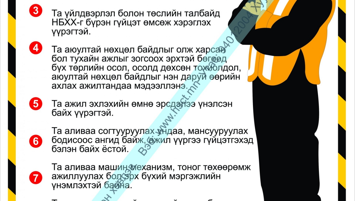 Аюулгүй ажиллагааны 10 Дүрэм M1s11m ХАБ ын самбар Safety Board