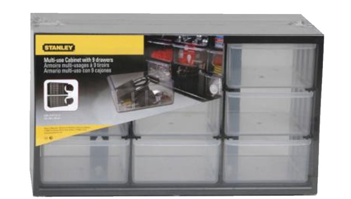 Multi-Purpose Storage Bin with 9 Large Drawers | Stanley 1-93-978 ...