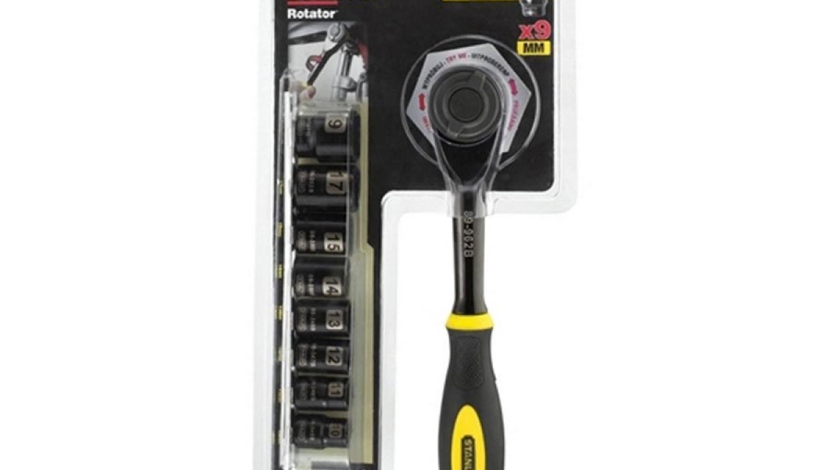 3/8 in. Chrome Rotator Ratchet Set (9 pc.) | Stanley 0-94-606 | 3/8 in ...
