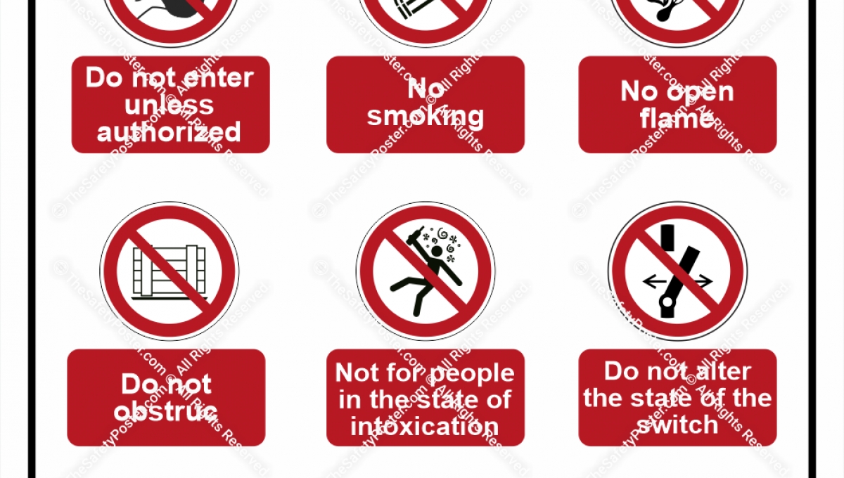 Prohibition beyond this area | Prohibition signs | Safety security ...