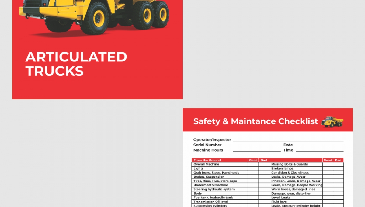 Articulated truck checklist | Daily checklist | Equipment checklist ...