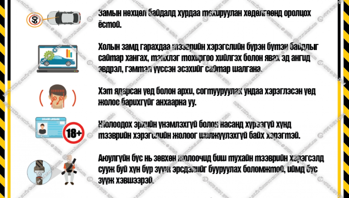 Авто машины ослоос сэргийлье B1b06 Авто машины аюулгүй байдал ХАБ ын