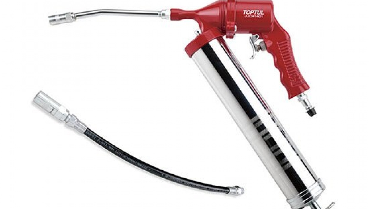AIR OPERATED CONTINUOUS FLOW GREASE GUN (PISTOL GRIP TYPE)-W/ 6" RIGID ...