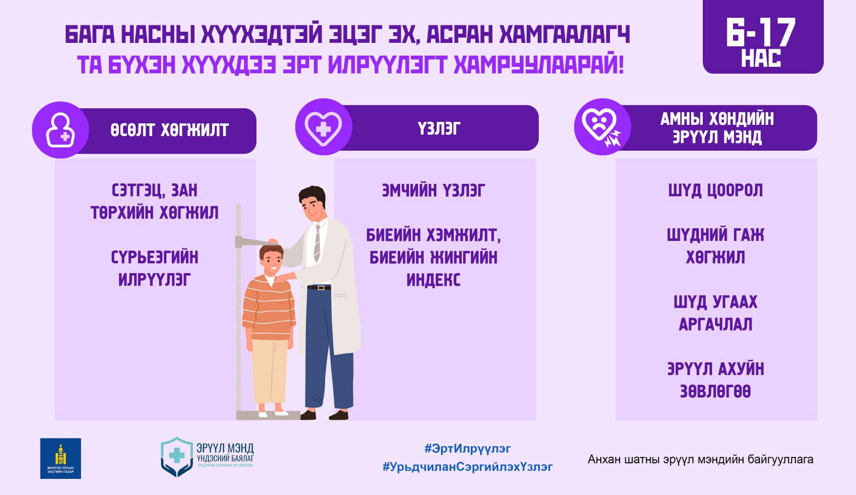 Бага насны хүүхэдтэй эцэг эх асран хамгаалагч Та бүхэн хүүхдээ эрт