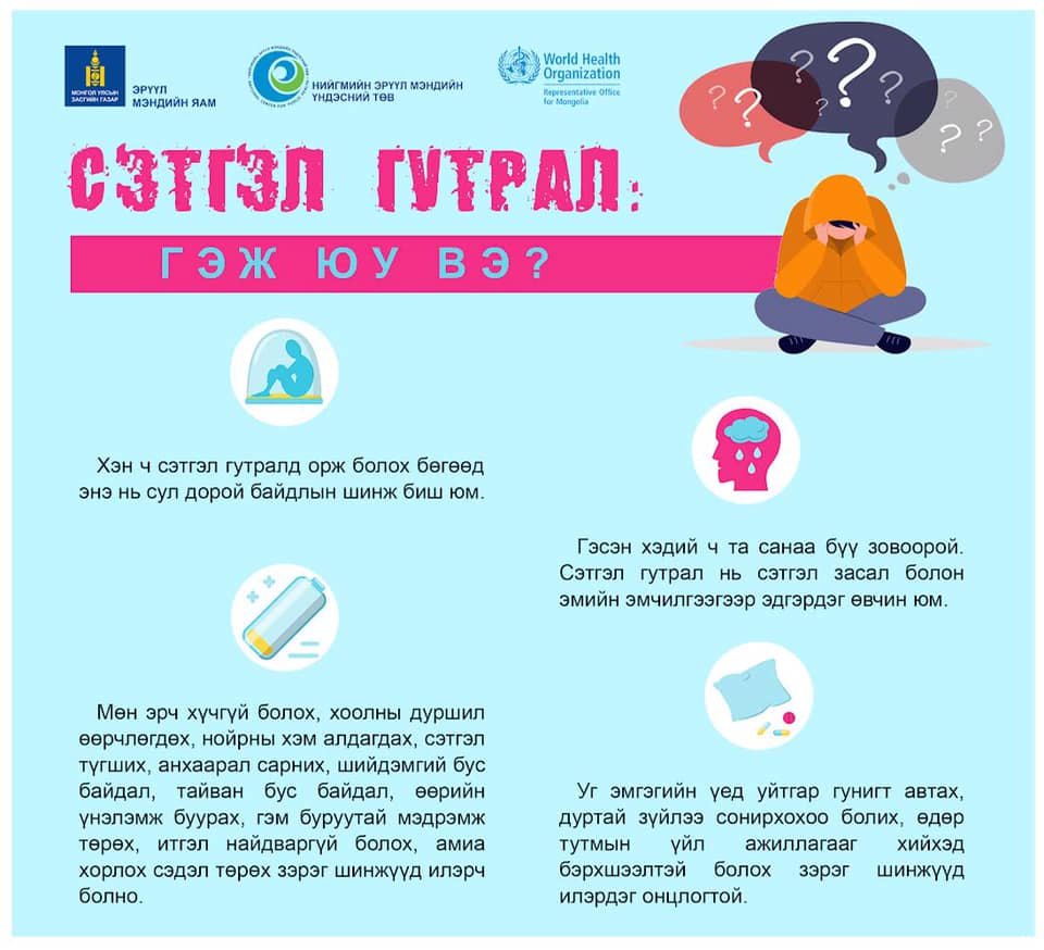 Сэтгэцийн эрүүл мэнд Говь алтай аймгийн Эрүүл мэндийн газар