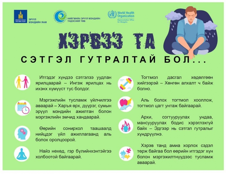 Сэтгэцийн эрүүл мэнд Говь алтай аймгийн Эрүүл мэндийн газар