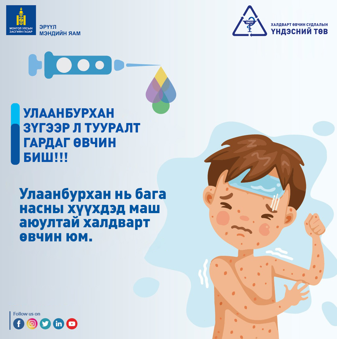 УЛААНБУРХАН ӨВЧНӨӨС СЭРГИЙЛЭХ ЗӨВЛӨМЖ БАЯН ӨЛГИЙ АЙМГИЙН ЭРҮҮЛ